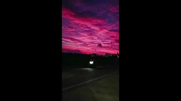 Vibrant pink sunset covers the Philippines amid successive typhoons ...