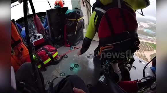 Spain: Helicopter Footage Captures Dramatic Rescues as Valencia Bombers ...