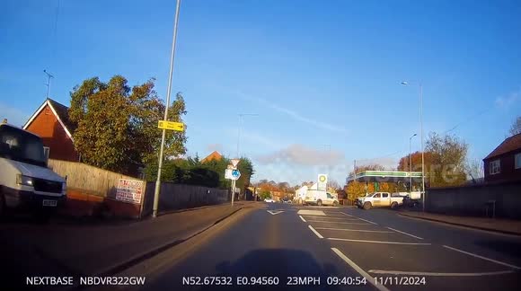 Two Cars Crash at a Roundabout in Dereham Outside a BP Garage - Buy ...