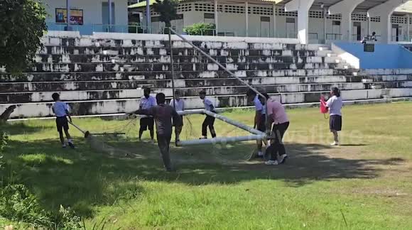 Schoolboy, 9, killed when goalpost he was swinging from collapses on ...