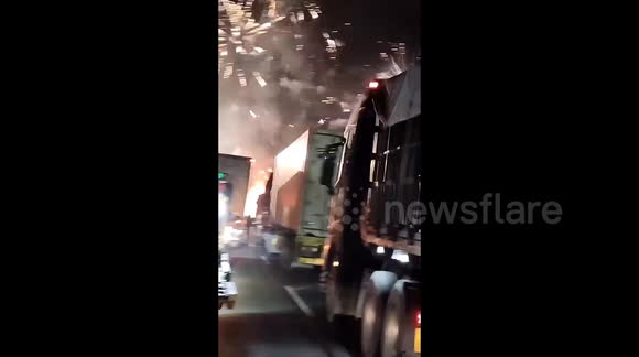 Fireworks Truck Explodes in Fiery Collision on Hebei Highway – No Injuries Reported - Buy, Sell ...