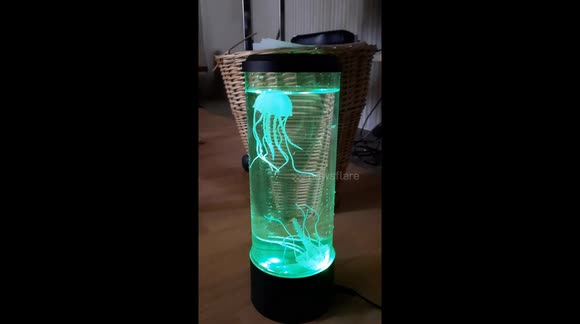 Artificial jellyfish dancing in a liquid lamp in old living room. - Buy ...