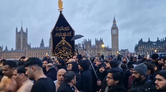 Islamic profession with self flagulation takes place at Westminster ...