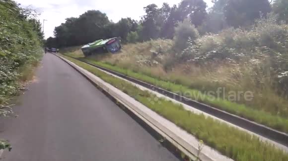 Guided bus crashes on grass verge in Cambridge - Buy, Sell or Upload ...