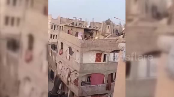 Palestine: Shocking Video Shows Building Collapse in Northern Gaza ...