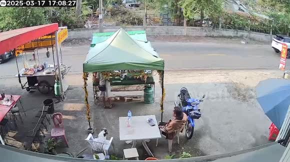 Street food trolley catches fire on roadside in Thailand - Buy, Sell or ...
