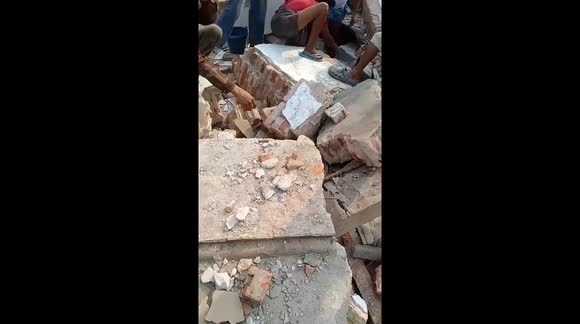 Locals search through collapsed mosque in Myanmar earthquake - Buy ...