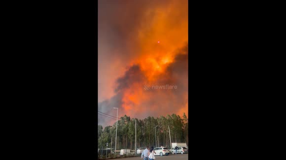 Portugal: Smoke fills the sky as wildfire rages through Albergaria-a ...