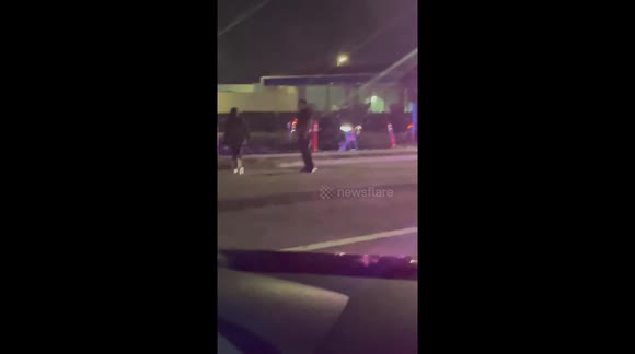 Police seen grappling with suspect in California - Buy, Sell or Upload ...