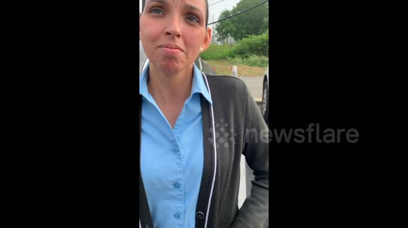 LARELLA GASTONEZ Waits outside Delaney Hall for visitation of her ...