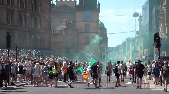 1/3 Celtic fans gathered for their traditional unofficial title party ...