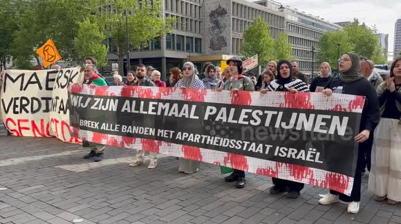 Netherlands: Protest held in Netherlands against arrival of ship ...