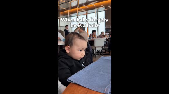 Exclusive- Baby acts like adult, then switches back in viral Instagram ...