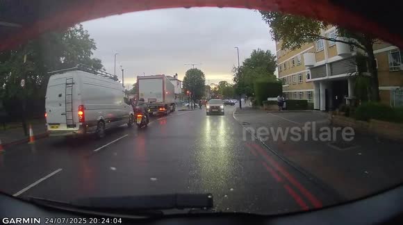 Police Car Chasing Moped Goes Wrong Way Buy Sell Or Upload Video