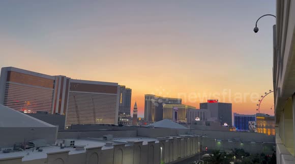 Eerie sunrise with wildfire smoke in Las Vegas, USA - Buy, Sell or ...