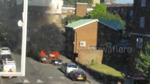 Car on Fire in Hoxton with explosions - Buy, Sell or Upload Video ...