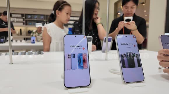 China: Xiaomi 17 Series mobile phones displayed in Xiaomi stores in ...
