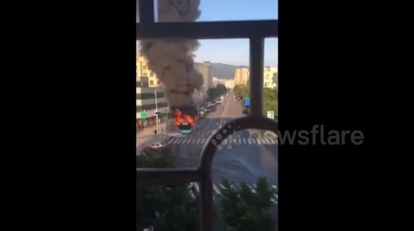 Bus fire in China kills one passenger - Buy, Sell or Upload Video ...