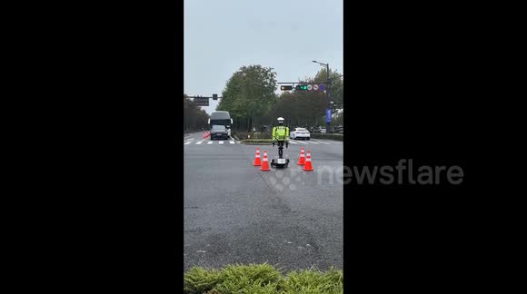 Chinese town deploys robot traffic cop that works 24 hours nonstop to ...