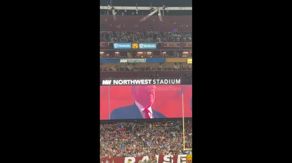 Fans boo President Trump during appearance at Northwest Stadium ...