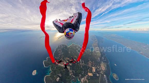 UNCAPTIONED: Red Bull aerial athletes complete 'first of its kind ...