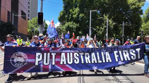 ‘Put Australia First’ protest, Sydney, Australia - Buy, Sell or Upload ...