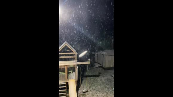 Pouring snow blankets front yard in Weber, Virginia, USA - Buy, Sell or ...