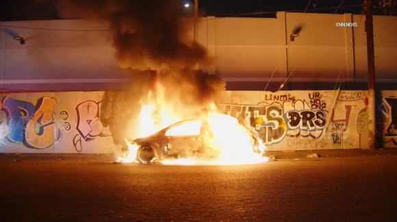 US, Los Angeles: Central-Alameda Auto Fire - Buy, Sell or Upload Video ...