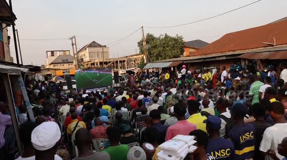 Nigerians watch Africa Cup of Nations quarter-final on giant screens ...