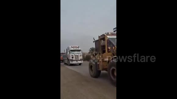 Syria: Heavy machinery and trucks belonging to the people of Dhiyaban ...