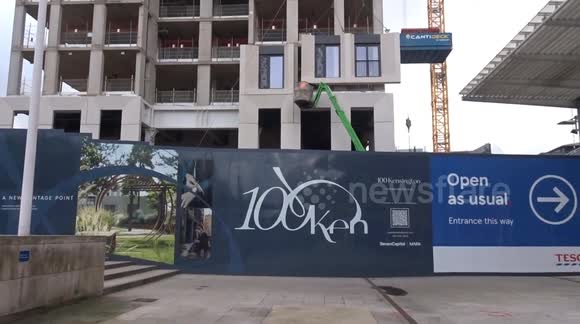 First windows done at West Cromwell Road TESCO tower under construction ...