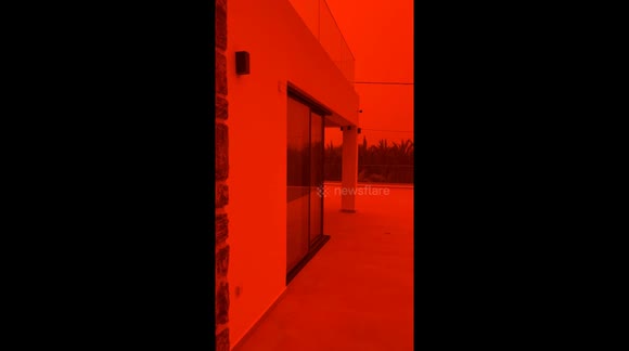 Crete turns red as saharan sandstorm blankets rethymno in dramatic ...