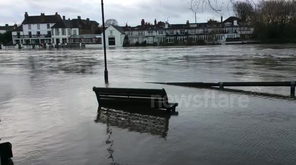 Staines river floods river banks 9/01/14 - Buy, Sell or Upload Video ...