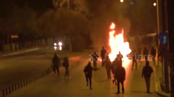 Molotov cocktails 'launched' at police as riots break out in Greece ...