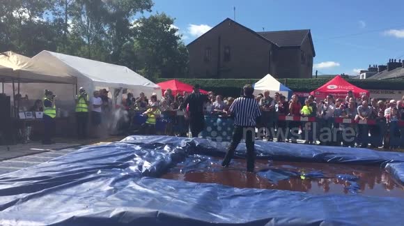 Man known as 'Gravy Ninja' wrestles another man in pool of gravy - Buy ...
